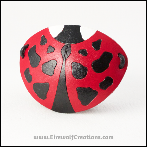 Ladybug eyepatch cute pirate leather eye patch costume handmade masque ...