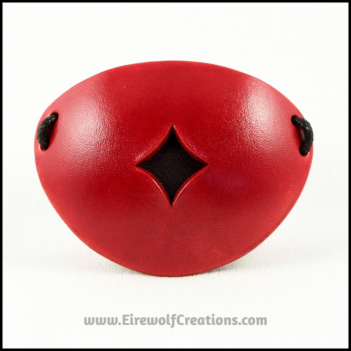 See-through Playing Card Eye Patches, red leather heart, diamond, club ...