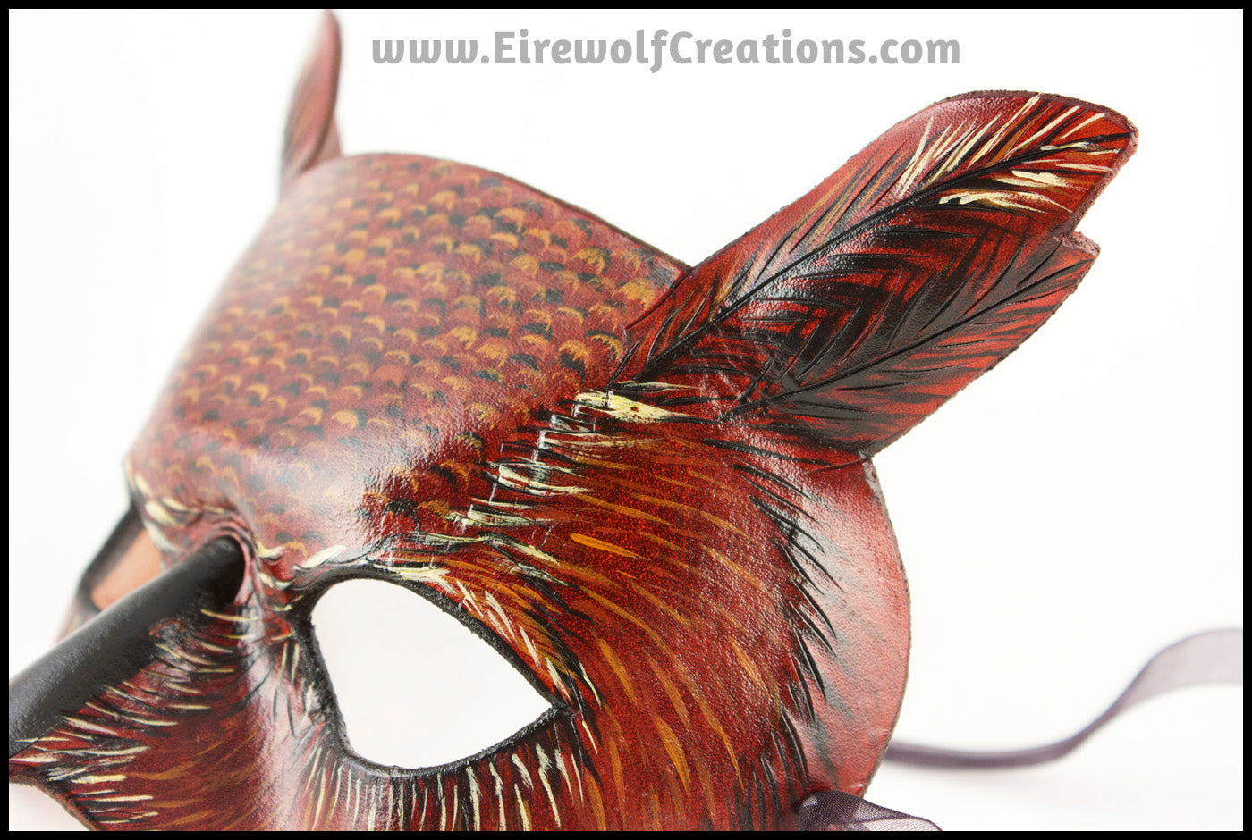 Great Horned Owl handmade leather bird mask Halloween masquerade costu ...
