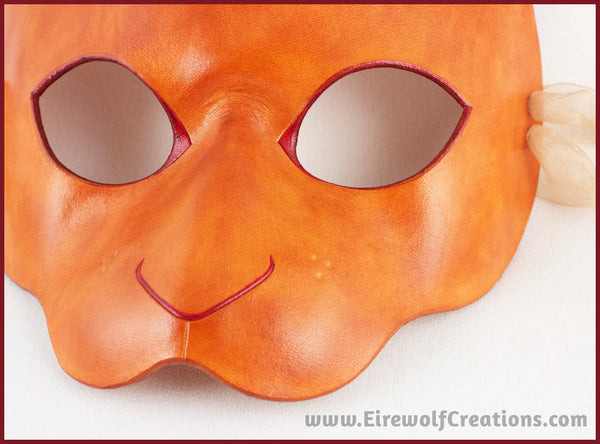 Brown Rabbit masquerade mask handmade leather bunny costume Halloween ...